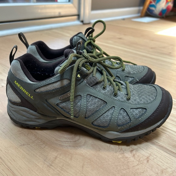 Merrell | Shoes | Merrell Womens Olive Hiking Shoes | Poshmark